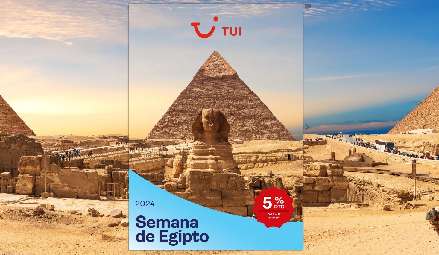 TUI comienza el año con la "Semana de Egipto" y aplica un 5% descuento ...